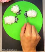 DIY Tissue Paper Sheep Artwork Easy Tutorial For Kids - Kids Art & Craft
