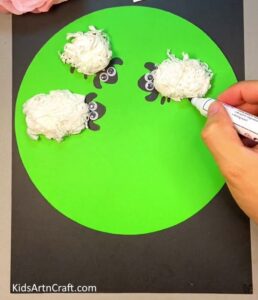DIY Tissue Paper Sheep Artwork Easy Tutorial For Kids - Kids Art & Craft