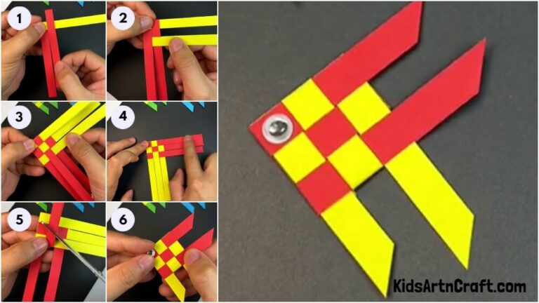 DIY Woven Paper Fish Step by Step Tutorial for kids - Kids Art & Craft