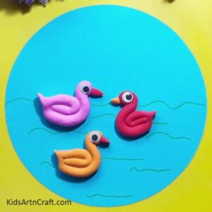 Ducks In Pond Craft Using Clay Cool Craft For Kids - Kids Art & Craft