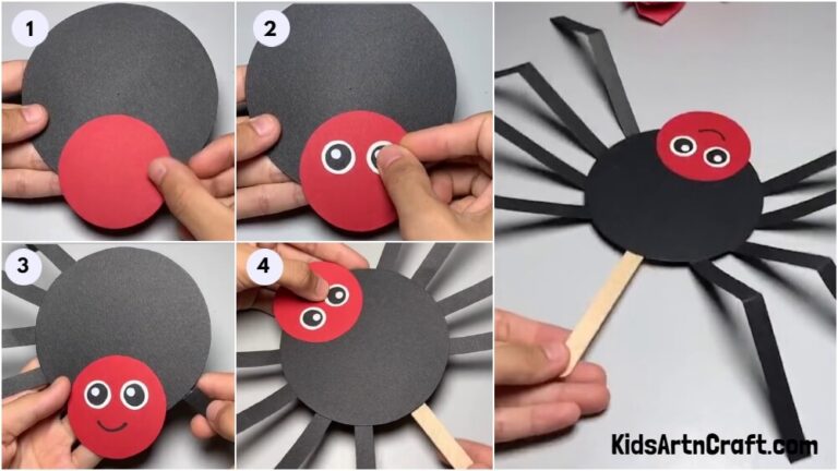 Easy and Fun Paper Spider Craft for Kids - Kids Art & Craft
