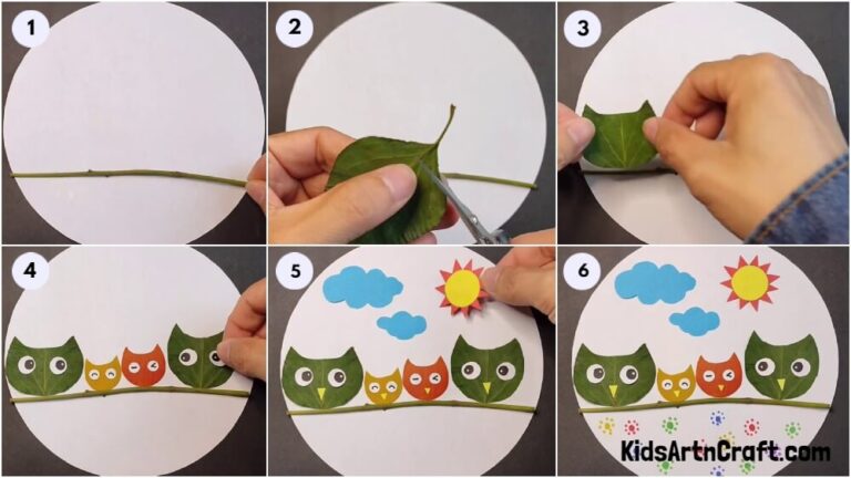 Easy Bird Craft Using Fall Leaves Idea For Kids - Kids Art & Craft