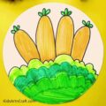 Easy Carrot Drawing Step-by-step Tutorial For Kids - Kids Art & Craft