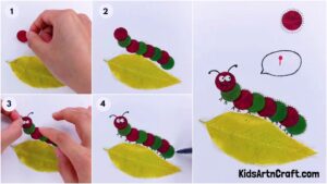 Easy Caterpillar Craft Step by Step Tutorial for kids - Kids Art & Craft