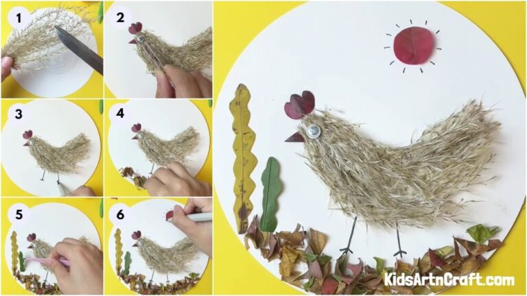 Easy Chicken Craft Tutorial for Kids and Beginners - Kids Art & Craft
