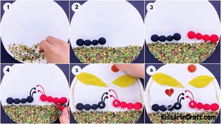 Easy Clay Fall Leaves Ant Craft For Kids - Kids Art & Craft