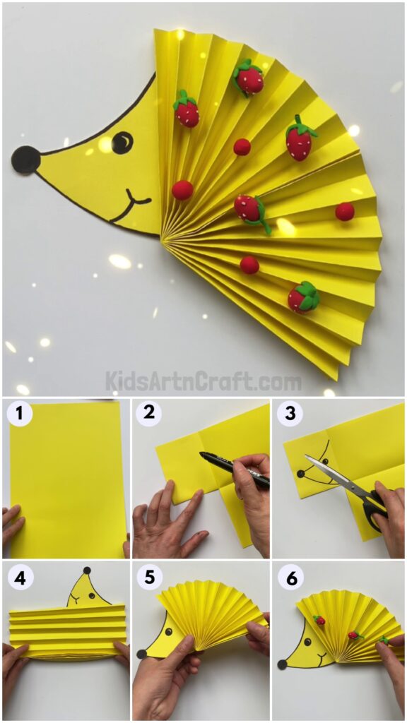 Easy Hedgehog Paper Craft For Kids - Kids Art & Craft