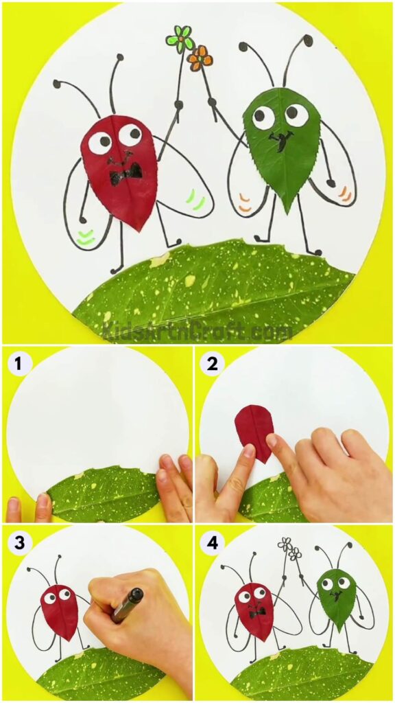 Easy Leaf Insect Craft Tutorial For Kids - Kids Art & Craft
