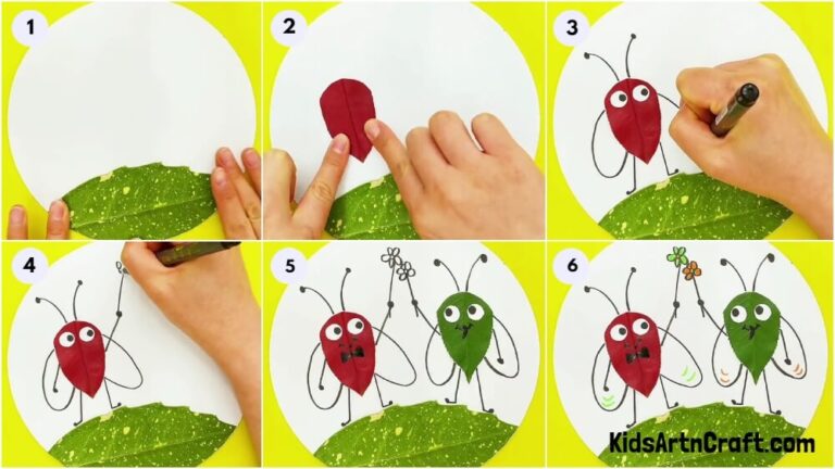 Easy Leaf Insect Craft Tutorial For Kids - Kids Art & Craft
