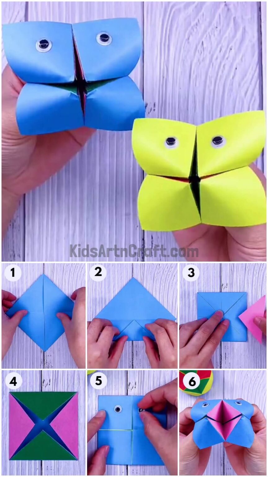 Easy Origami Paper Paku Paku Step by Step Tutorial for kids - Kids Art ...