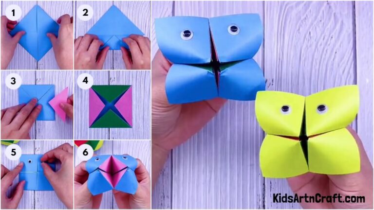 Easy Origami Paper Paku Paku Step by Step Tutorial for kids - Kids Art ...