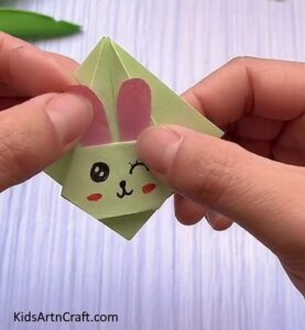 Easy Origami Rabbit Face Craft tutorial for kids - Kids Art & Craft