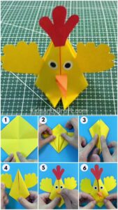 Easy Paper Hen Craft Tutorial For Beginners - Kids Art & Craft