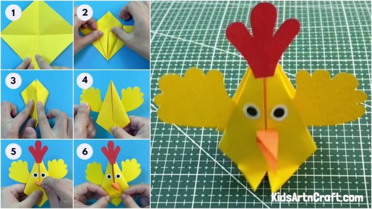 Easy Paper Hen Craft Tutorial For Beginners - Kids Art & Craft