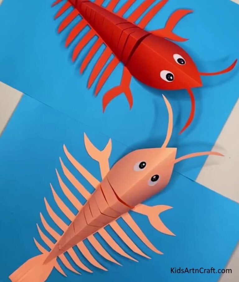 Easy Paper Lobster Craft Tutorial For Kids - Kids Art & Craft