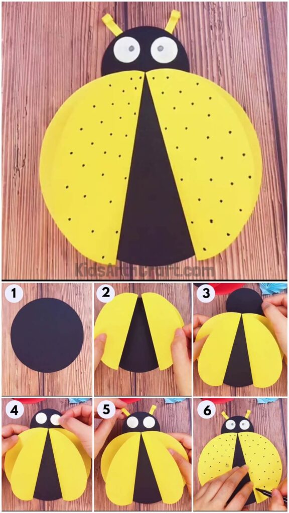Easy To Learn Ladybug Craft Tutorial For Kindergartners - Kids Art & Craft