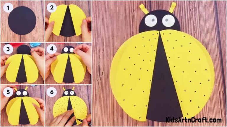 Easy To Learn Ladybug Craft Tutorial For Kindergartners - Kids Art & Craft