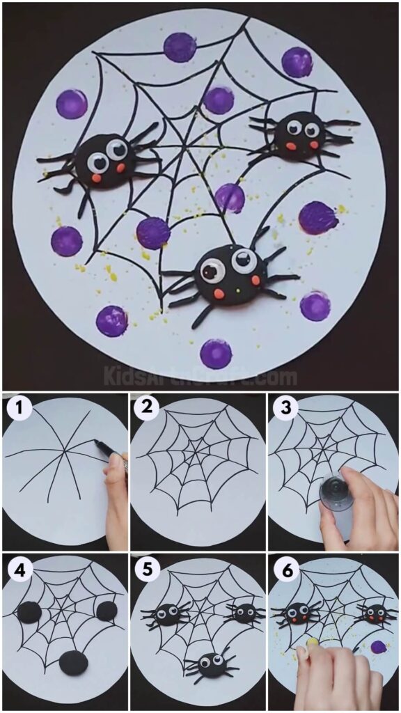 Easy To Learn Spider Web Craft Idea For Kids - Kids Art & Craft