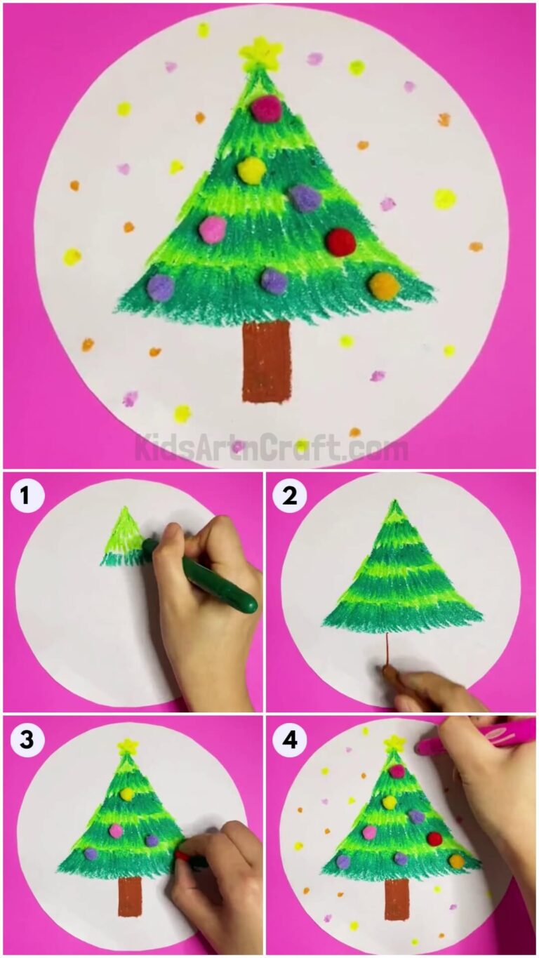 Easy-to-make Christmas Tree Craft For Beginners - Kids Art & Craft
