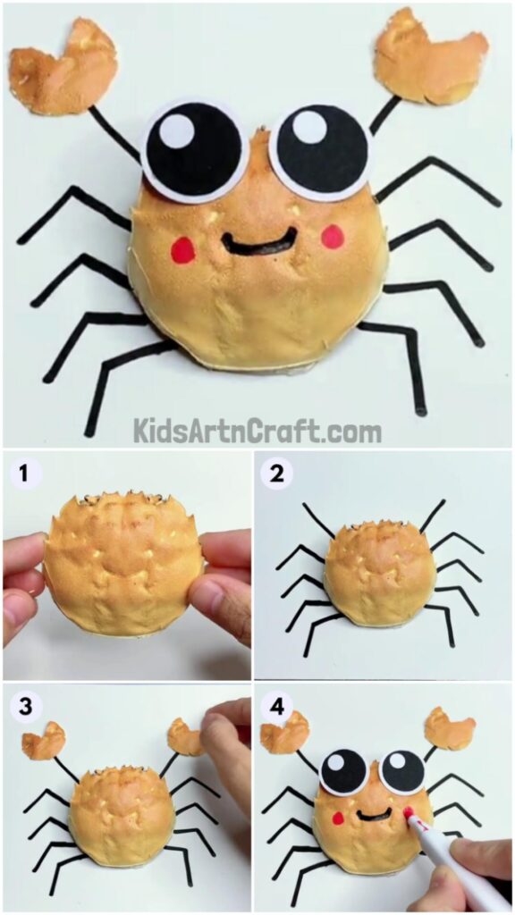 Easy To Make Crab Craft Tutorial For Toddlers - Kids Art & Craft