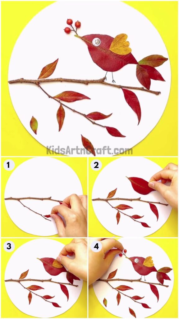 Easy To Make Fall Leaves Bird Craft Step-by-step Tutorial For Kids ...