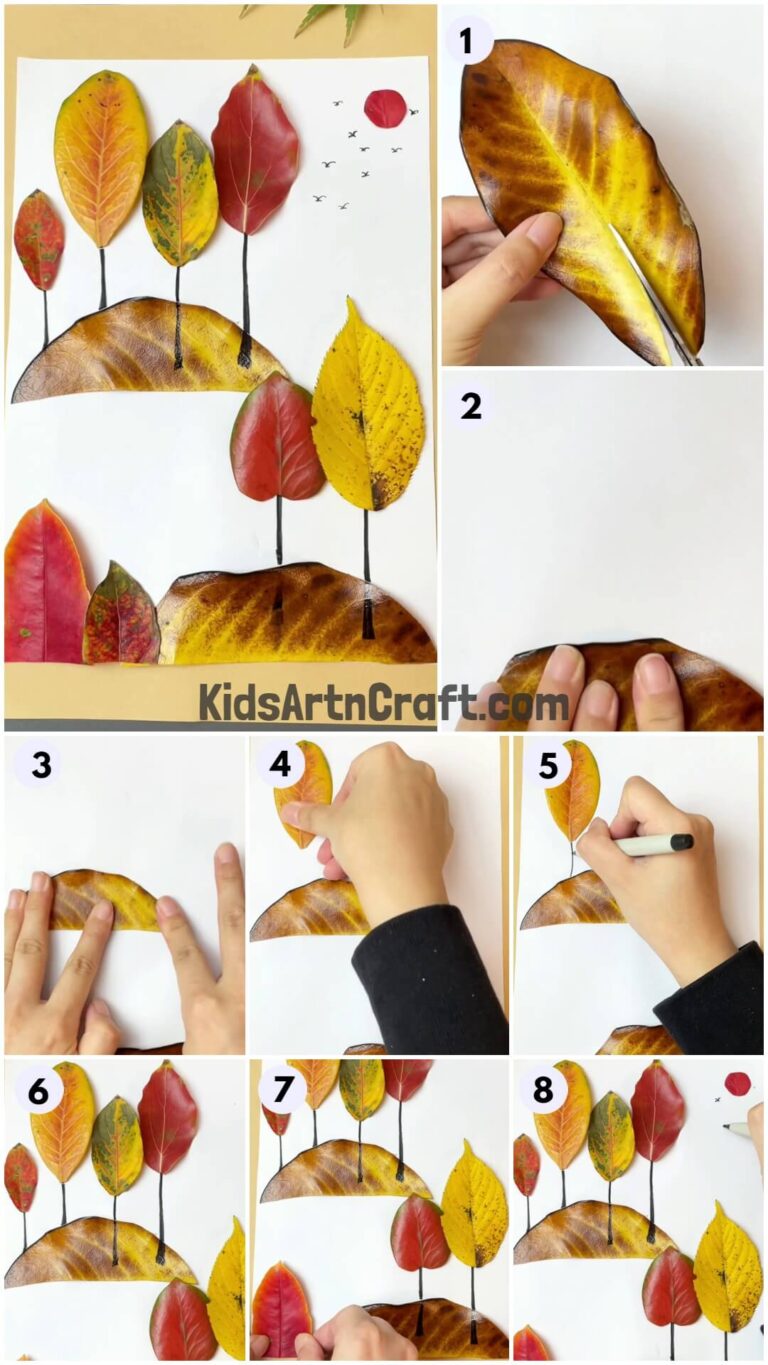Easy To Make Fall Leaves Craft Tutorial For Kids - Kids Art & Craft