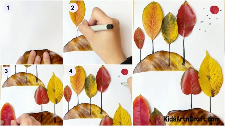 Easy To Make Fall Leaves Craft Tutorial For Kids - Kids Art & Craft