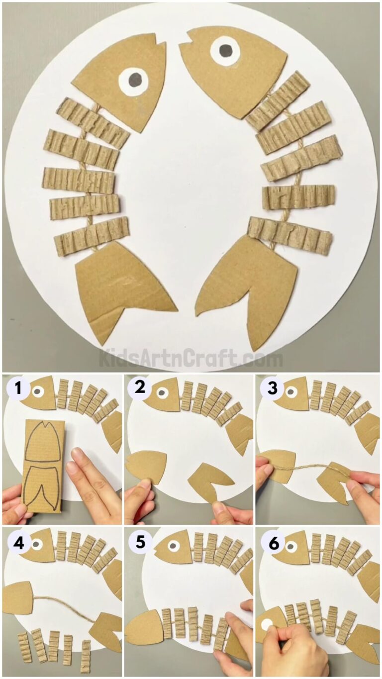 Easy To Make Fish Craft Using Cardboard - Kids Art & Craft