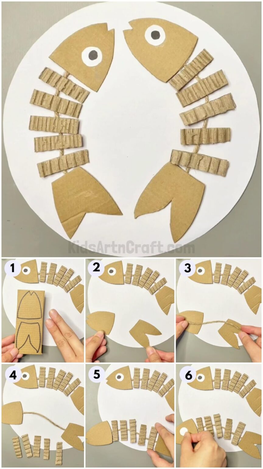 Easy To Make Fish Craft Using Cardboard - Kids Art & Craft