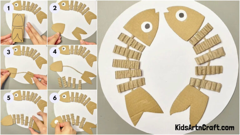 Easy To Make Fish Craft Using Cardboard - Kids Art & Craft