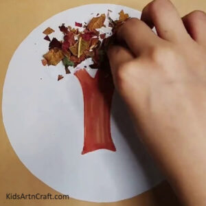 Easy Tree Craft From Fall Leaves Step-by-step Tutorial - Kids Art & Craft