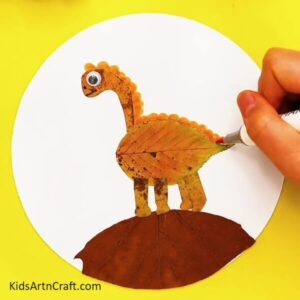 Fall Leaves Dinosaur Landscape Craft Tutorial For Kids - Kids Art & Craft