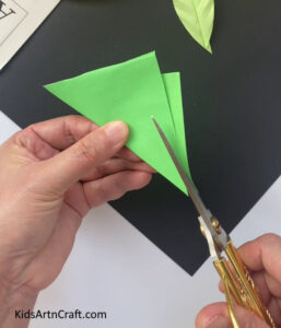 Folded Paper Leaf step by step Tutorial For Kids - Kids Art & Craft