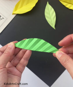 Folded Paper Leaf step by step Tutorial For Kids - Kids Art & Craft