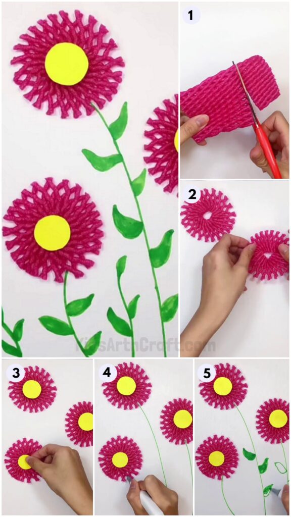 Fruit Foam Net flower craft For Home Decor - Kids Art & Craft