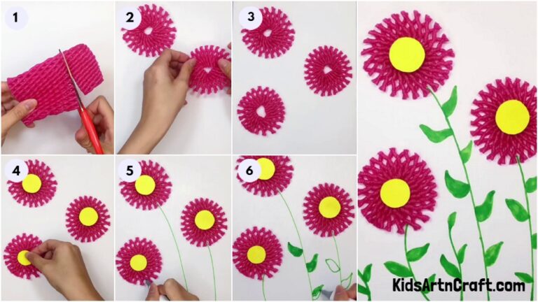 Fruit Foam Net flower craft For Home Decor - Kids Art & Craft