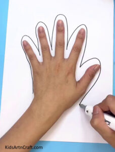 Handprint Castle easy Drawing for kids - Kids Art & Craft