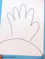 Handprint Castle easy Drawing for kids - Kids Art & Craft