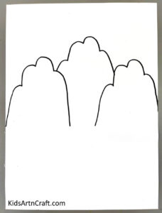 Handprint mountain scenery Easy Drawing for kids - Kids Art & Craft