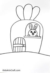 How to Draw a Bunny House Easy Drawing Tutorial - Kids Art & Craft
