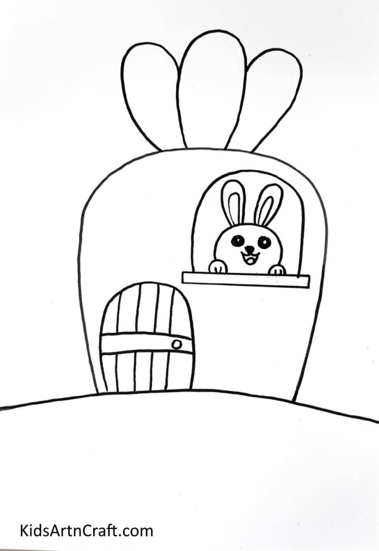 How to Draw a Bunny House Easy Drawing Tutorial - Kids Art & Craft