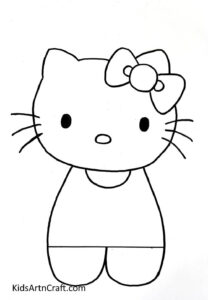 How to Draw Cute Kitty Easy Tutorial for kids - Kids Art & Craft