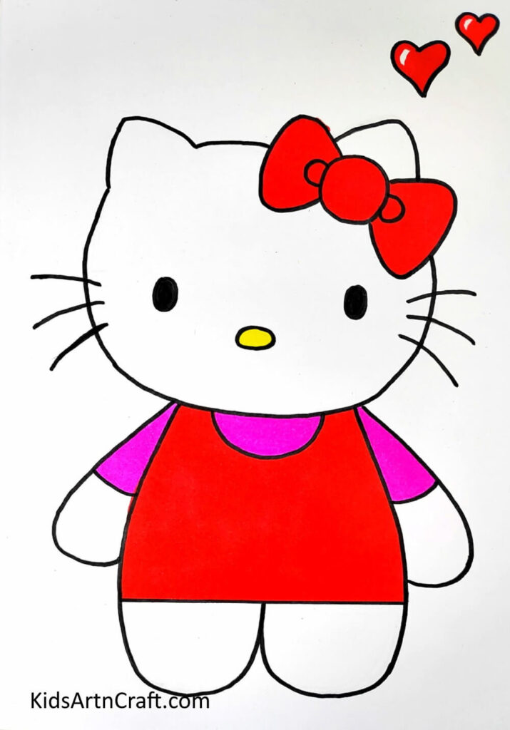 How to Draw Cute Kitty Easy Tutorial for kids - Kids Art & Craft