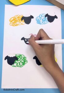 How to Draw herd of Sheep Easy Tutorial for kids - Kids Art & Craft