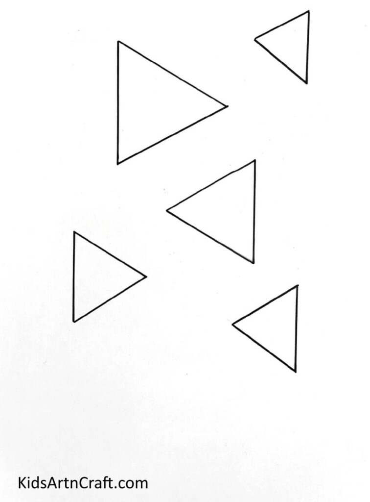 How To Draw Triangular Fishes Step By Step Tutorial - Kids Art & Craft