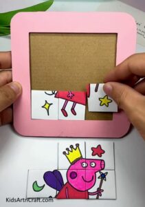 How To Make A Cardboard Puzzle Game At Home - Kids Art & Craft