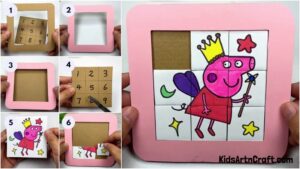 How To Make A Cardboard Puzzle Game At Home - Kids Art & Craft