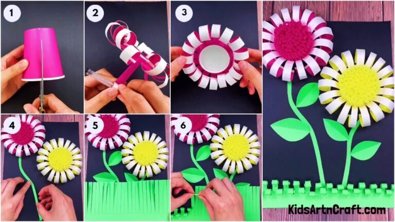 How to Make a Paper Cup Flower Easy Tutorial for Kids - Kids Art & Craft