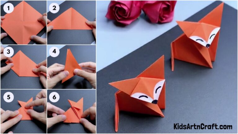 How to Make an Origami Fox for Kids - Kids Art & Craft