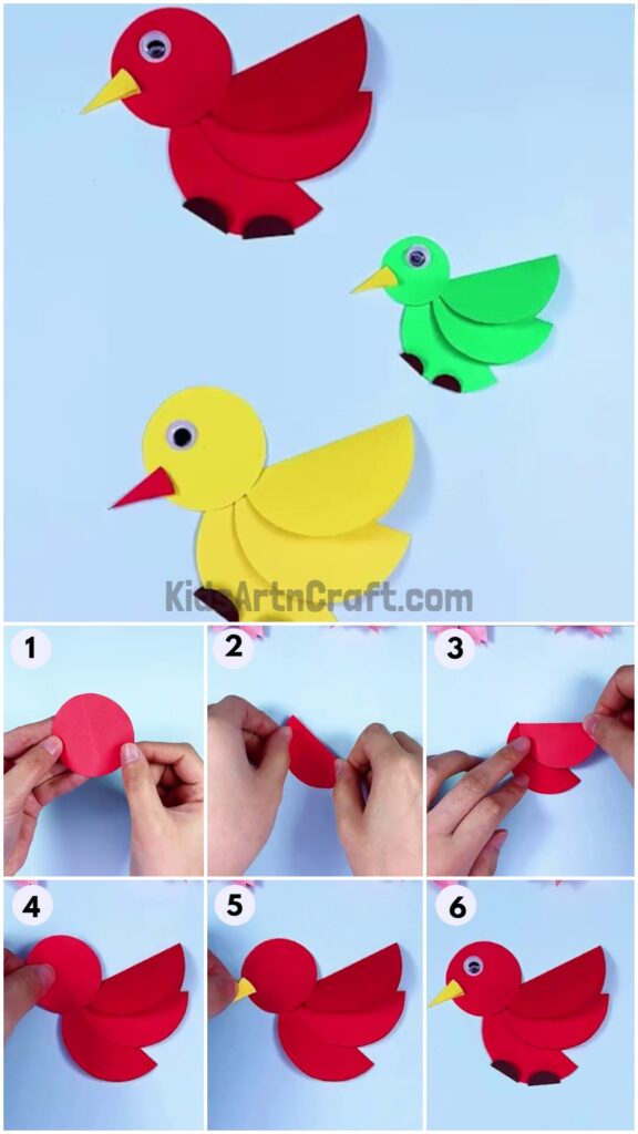 How To Make Birds Flying In Sky Craft Tutorial - Kids Art & Craft